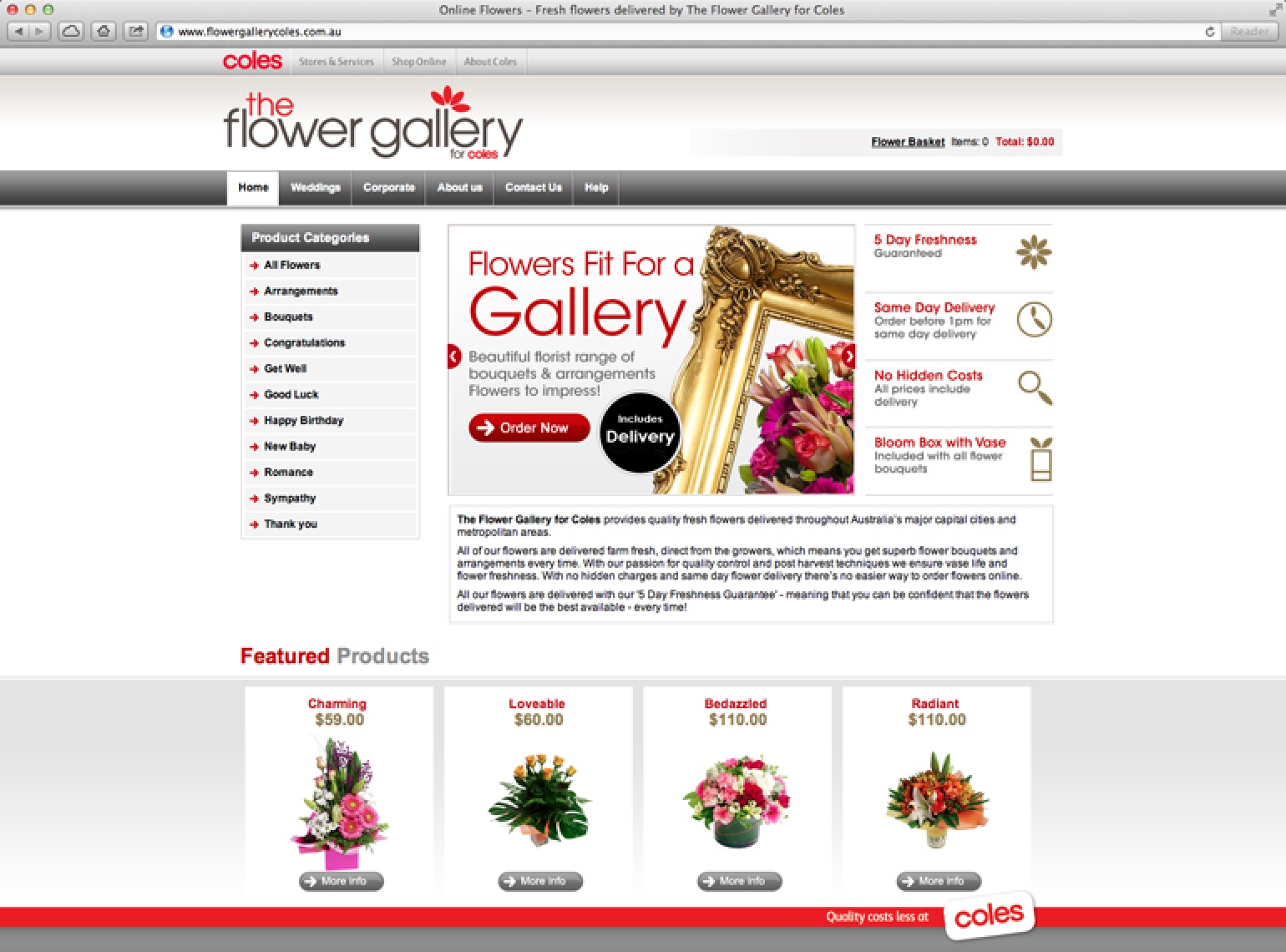 Flower Gallery for Coles - InBlue Web Media